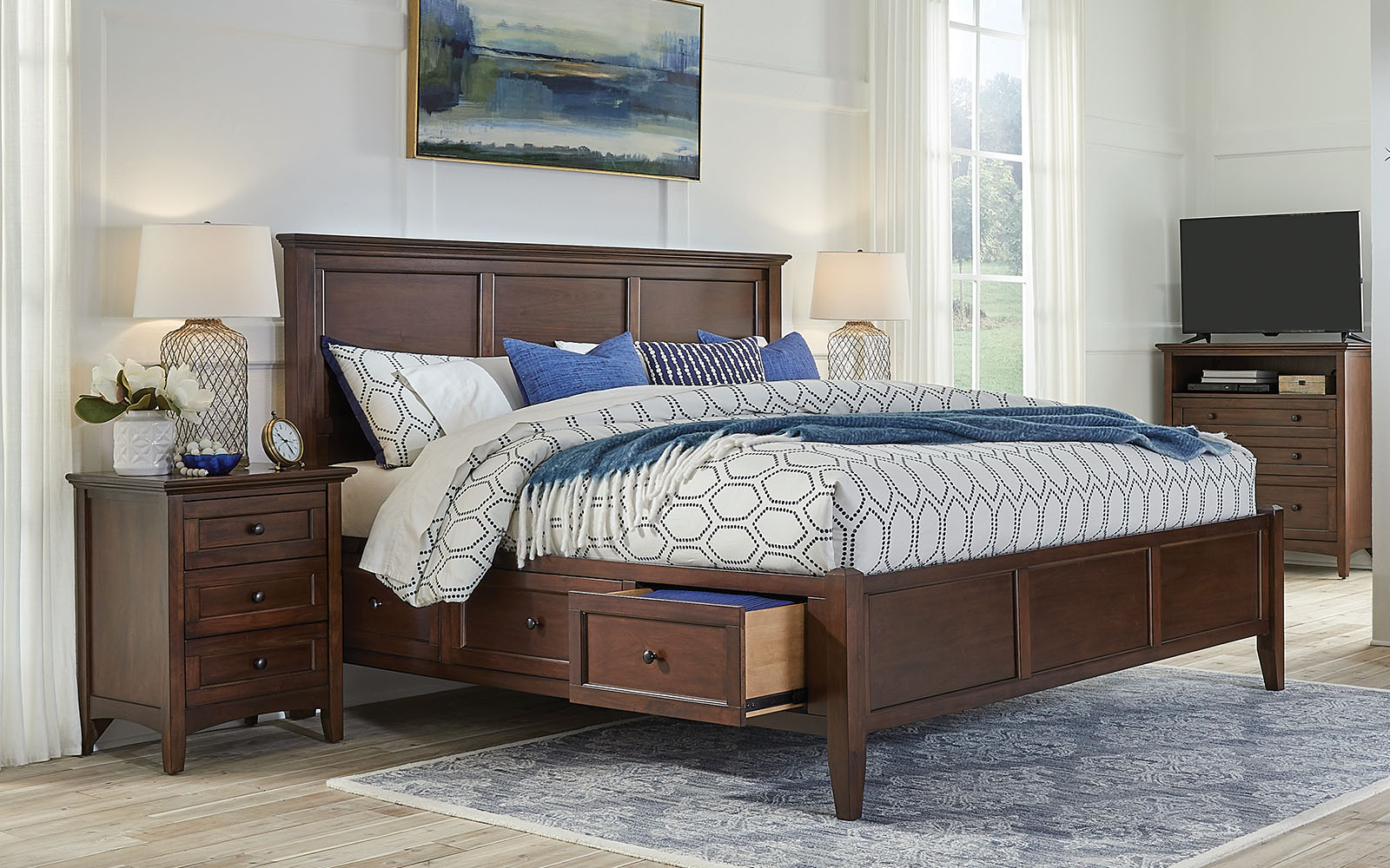 Queen Storage Bed - A-America Wood Furniture
