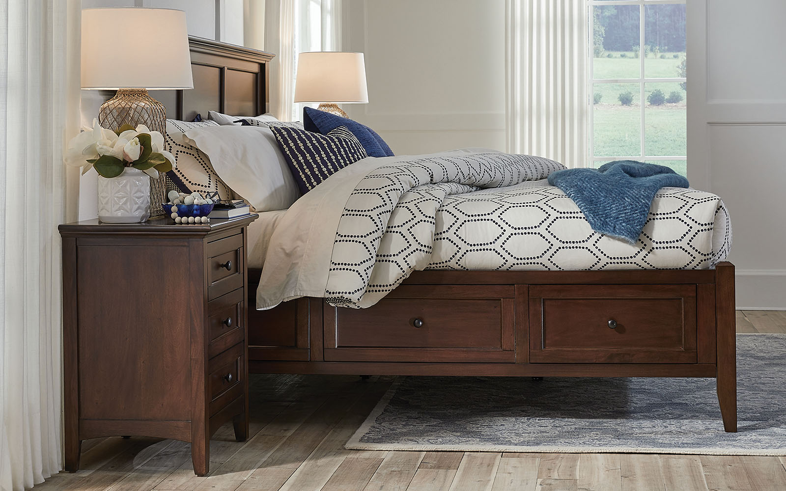 Cal King Storage Bed - A-America Wood Furniture